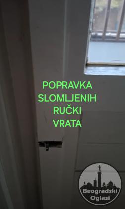 Popeavka slomljenih ručki vrata drvenih