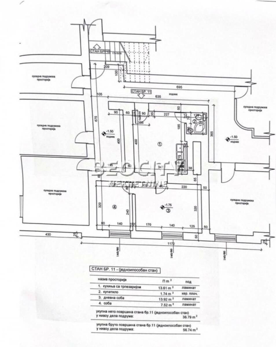 Palilula, Botanička bašta, Vojvode Dobrnjca, 1.0, 37m2, 76400EUR