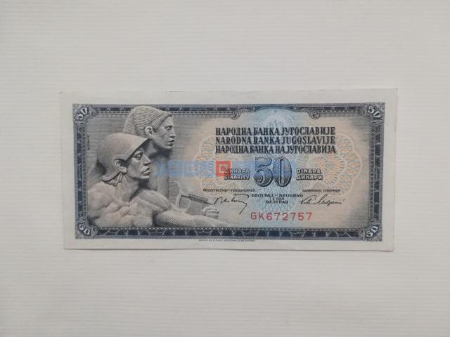 Novčanica od 50 ex-yu din iz 1968 I UNC