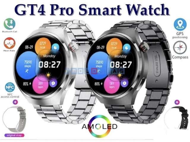 NOVO - GT4 PRO Smart Watch GPS, NFC, ECG+PPG, BT Poziv