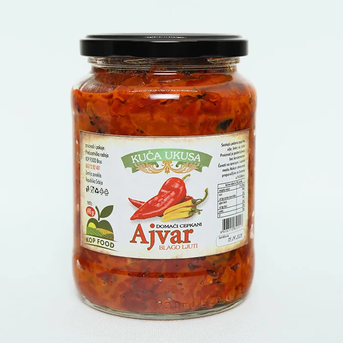 Ajvar cepkani blago ljuti 550gr