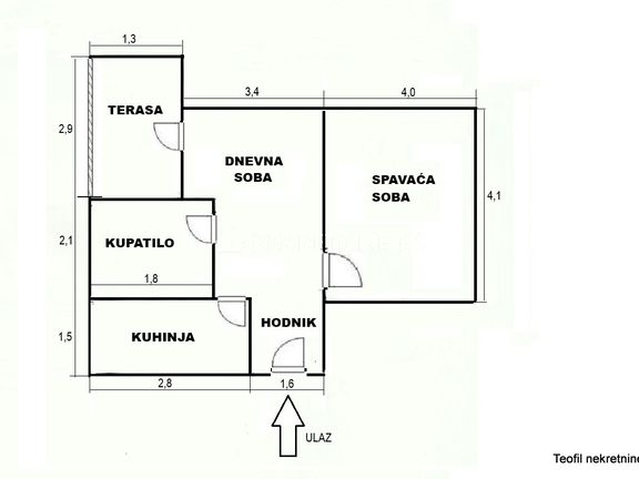 44m2, (T) ,VUKOV SPOMENIK , stan