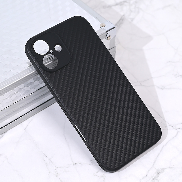 Zastitna maska (futrola) Carbon fiber - iPhone 16 Plus 6.7 crna