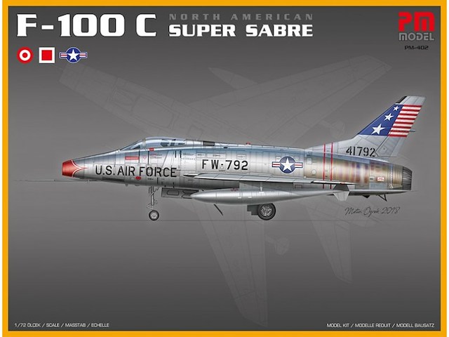 N. American F-100C maketa aviona