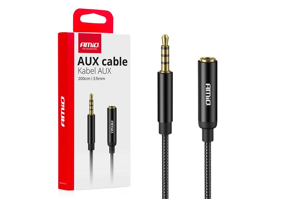 Audio produžetak AUKS Mini Jack 3,5 mm 2 m AMIO-04296    Čist zvuk