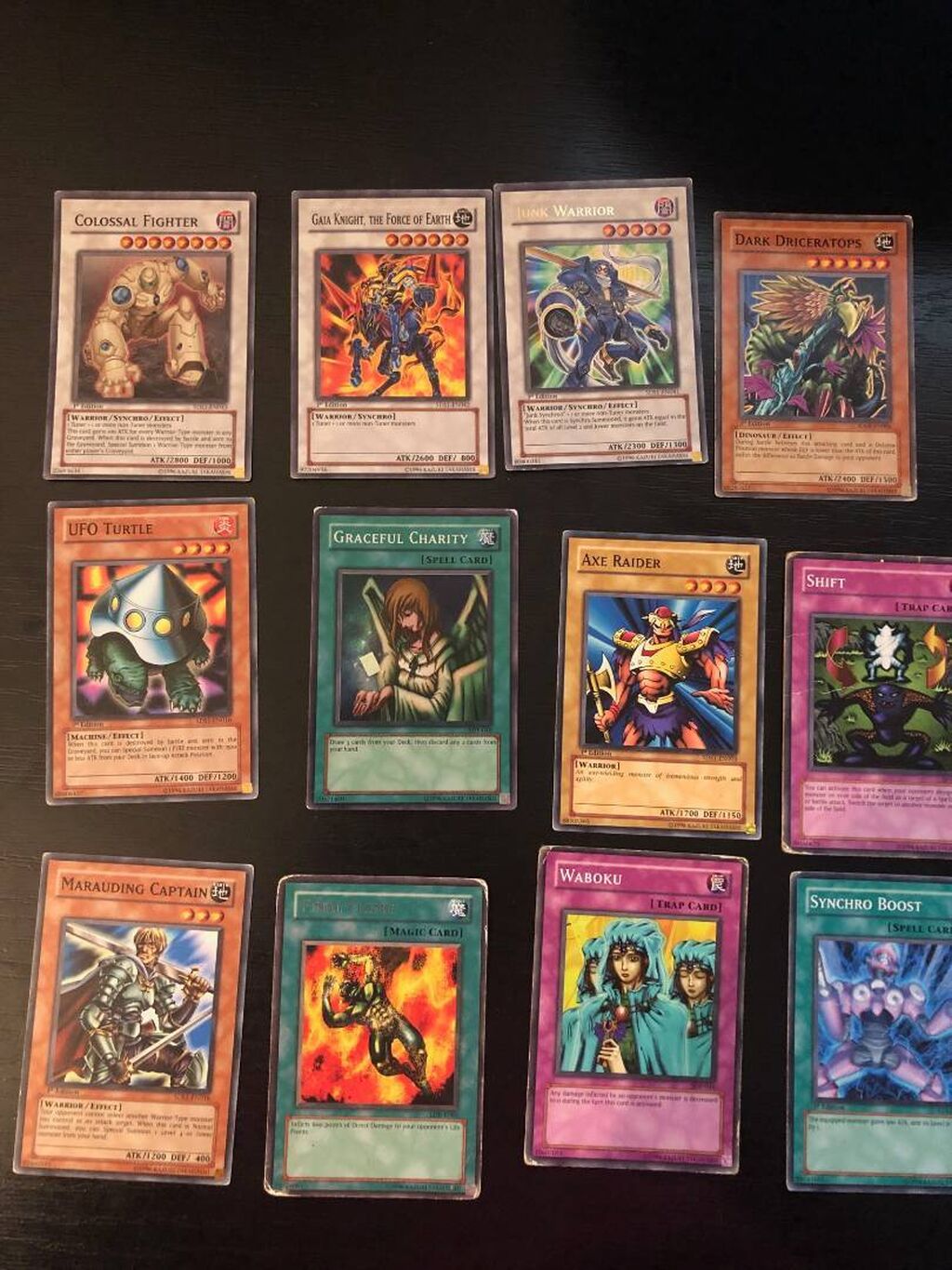 YU-GI-OH karte: x2 Hane-Hane, x2 Dark Blade, x2 Gazelle the King of