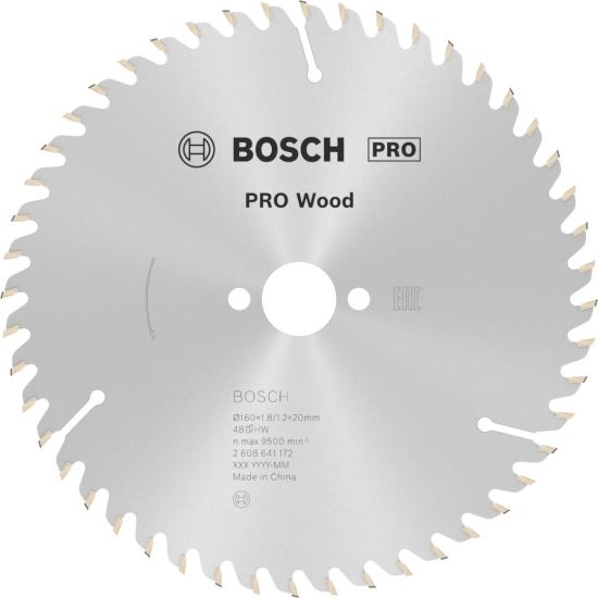 Bosch PRO Wood list kružne testere 160x1.8x20 mm 48z ATB max 9.500 o/min (2608641172)