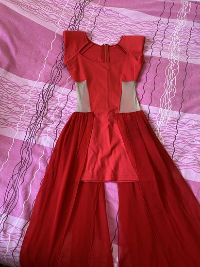 Princess red dress haljina