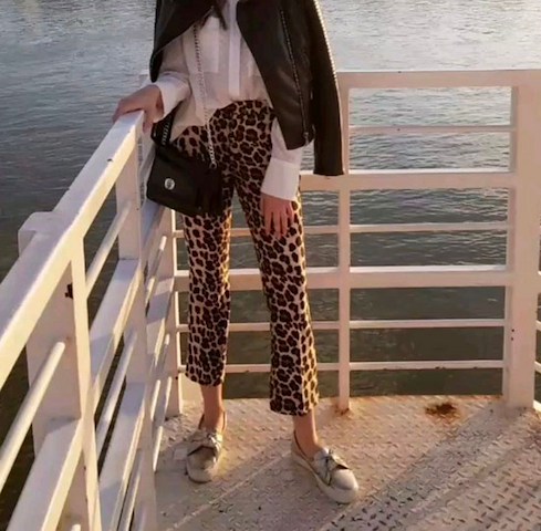 ZARA leopard print pantalone