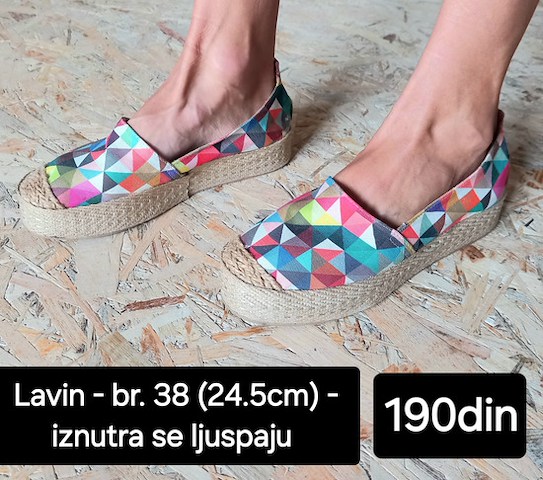 Lavin šarene espadrile br. 38