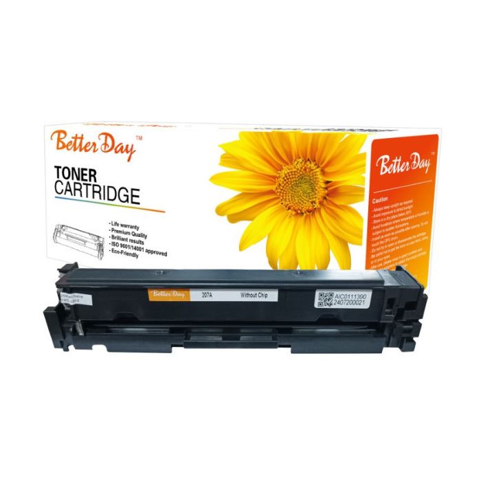 Toner BetterDay 207A(W2211A) M255/M283 zam. kaseta za HP Cyan 1.6k (bez cipa)