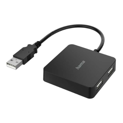 HAMA USB 2.0 HUB 4 Porta 480 Mbit/s Crni