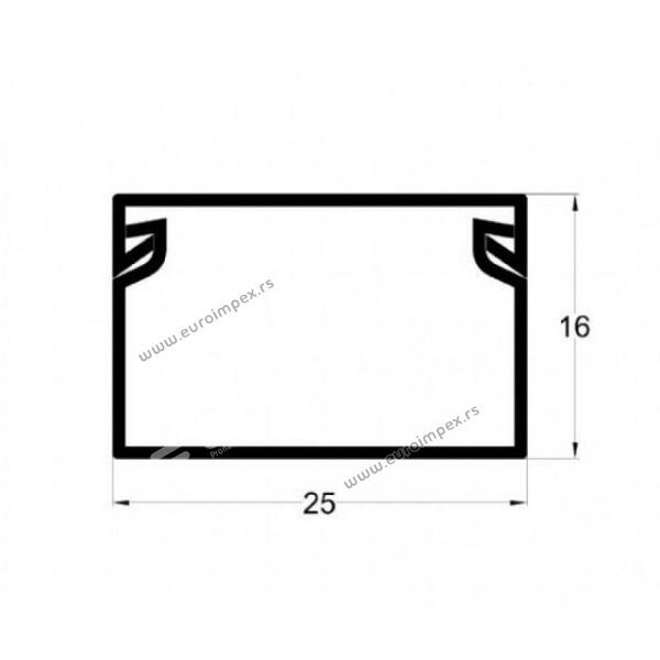 PVC KANALICA 25x16x2000mm k84 30.0020