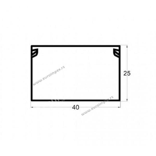 PVC KANALICA 40x25x2000mm k40 30.0023