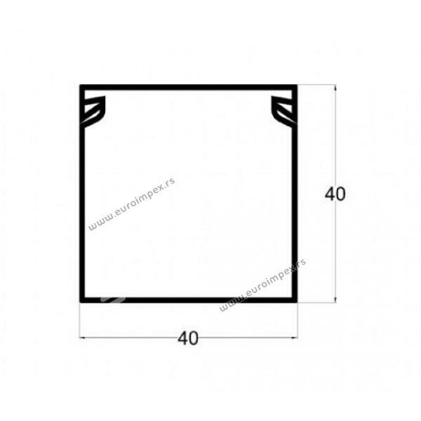 PVC KANALICA 40x40x2000mm k36 30.0024