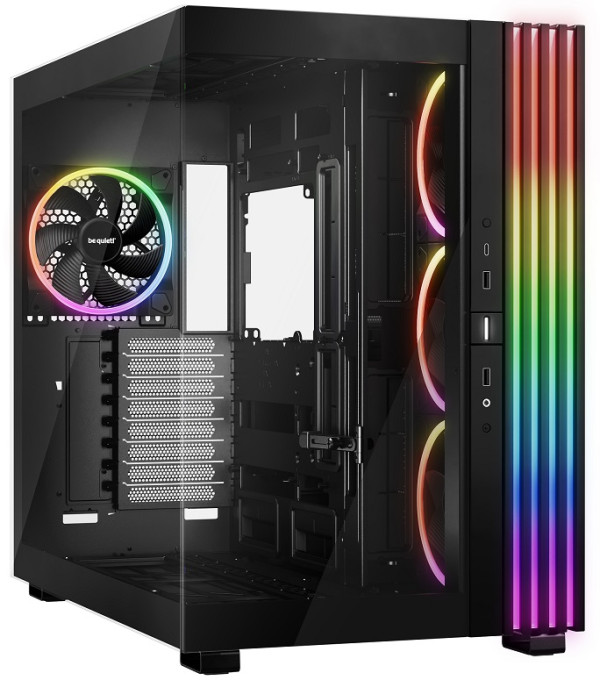 LIGHT BASE 900 FX Black, MB compatibility: E-ATX / ATX / M-ATX / Mini-ITX, ARGB illumination, 4 Light Wings 140mm PWM fans, Fully windowed