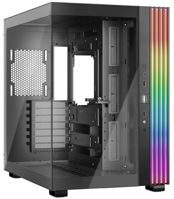 LIGHT BASE 600 DX Black, MB compatibility: ATX / M-ATX / Mini-ITX, ARGB illumination, Fully windowed front and side panel, 2 ARGB and fan h