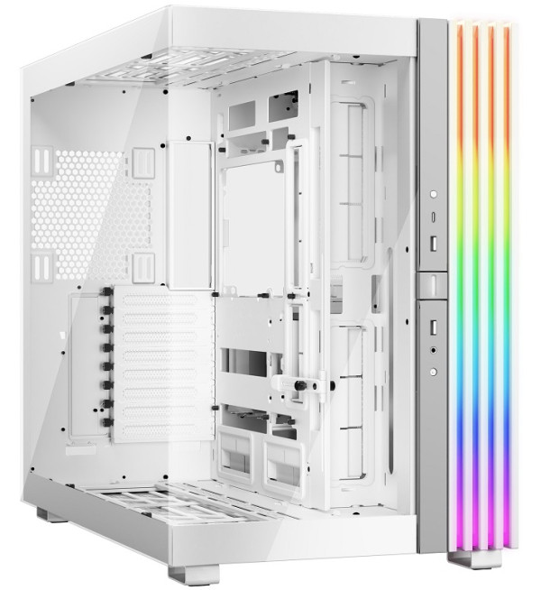 LIGHT BASE 900 DX White, MB compatibility: E-ATX/ ATX / M-ATX / Mini-ITX, ARGB illumination, Fully windowed front and side panel, 2 ARGB an