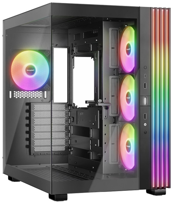 LIGHT BASE 600 LX Black, MB compatibility: ATX / M-ATX / Mini-ITX, ARGB illumination, 4 Light Wings LX 120mm PWM fans, Fully windowed front