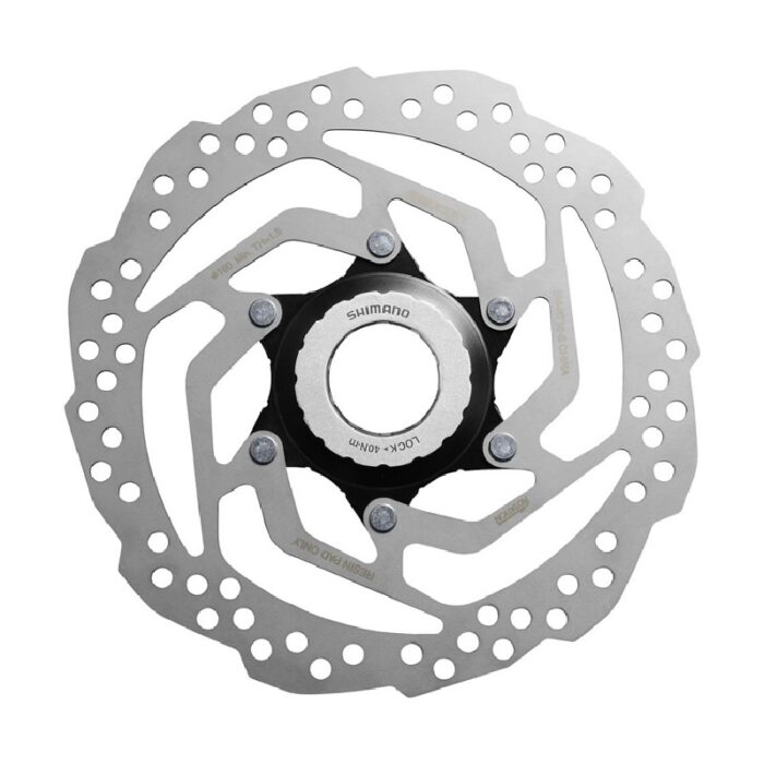 ROTOR DISK KOČNICE SHIMANO SM-RT10 S 160MM W/LOCK RING(INTERNAL AND EXTERNAL SERRATION BLACK) FOR RESIN PAD ONLY IND.PACK