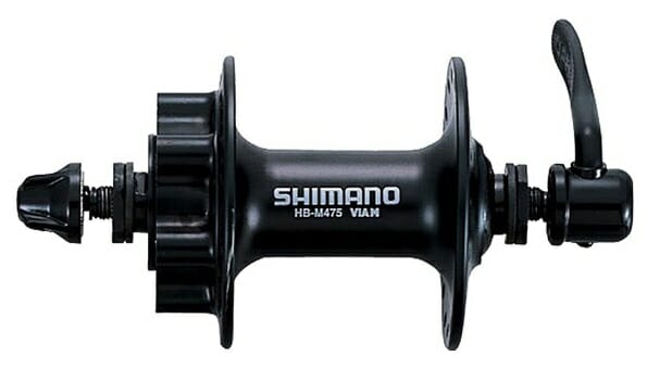 NABLA PREDNJA SHIMANO DEORE HB-M475-L 32H OLD 100MM AXLE 108MM QR 133MM BLACK FOR ROTOR 6-BOLT BLACK IND.PACK