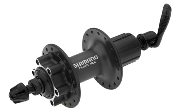 NABLA ZADNJA SHIMANO FH-M475L 36H 8/9/10 BRZINA OLD 135MM AXLE 146MM QR 166MM FOR ROTOR 6-BOLT CRNA SHIMANO LOGO IND.PACK