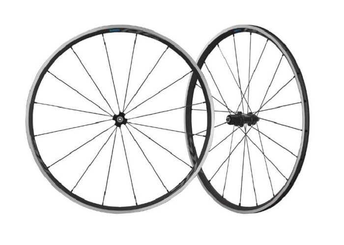 TOČKOVI SHIMANO WH-RS300 F 16H R 20H ZA 11/10-BRZINA OLD 100/130MM R-QR 163MM CLINCHER CRNI W/RIM TAPE IND.PACK