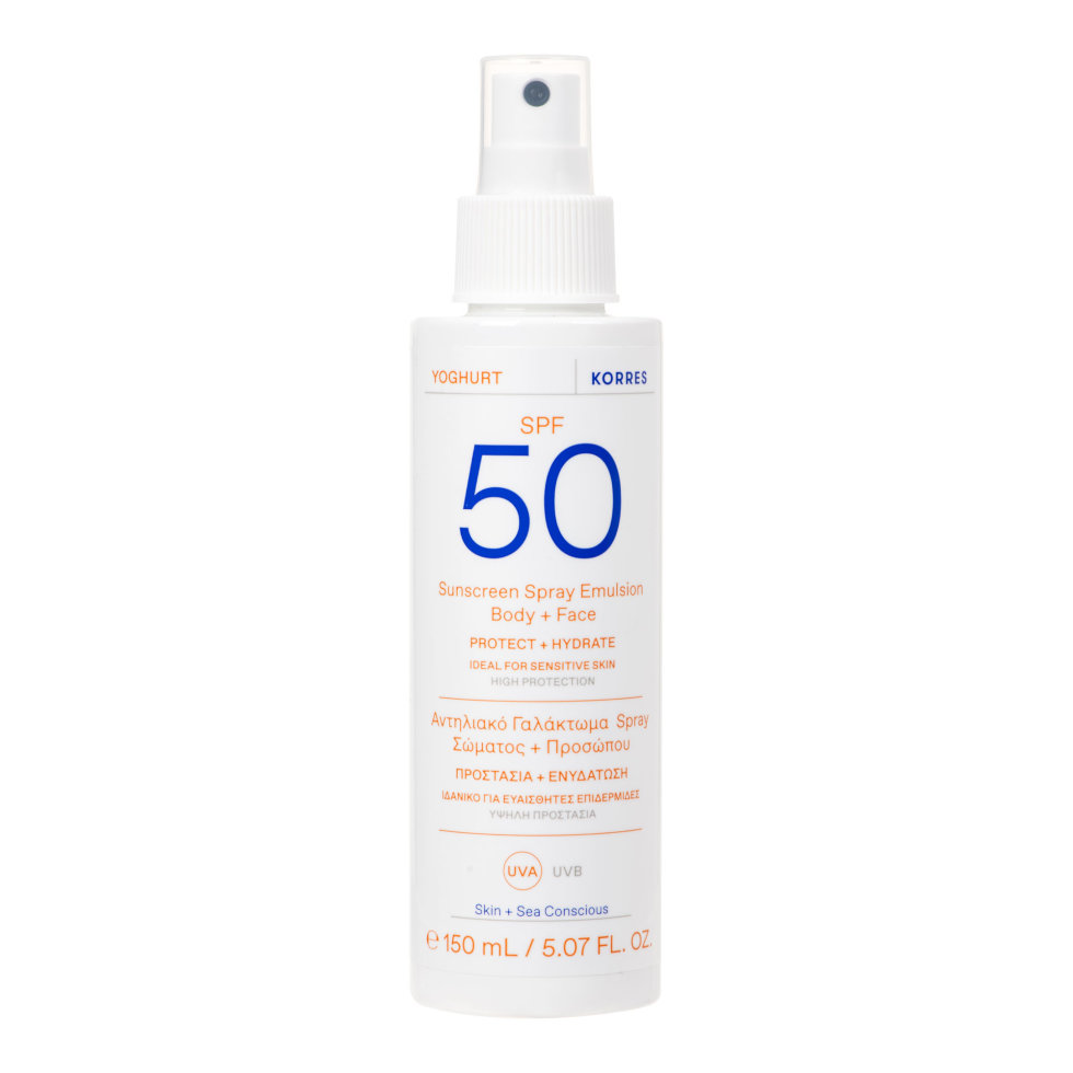 Korres Yoghurt Sunscreen Spray Emulsion Body & Face SPF 50