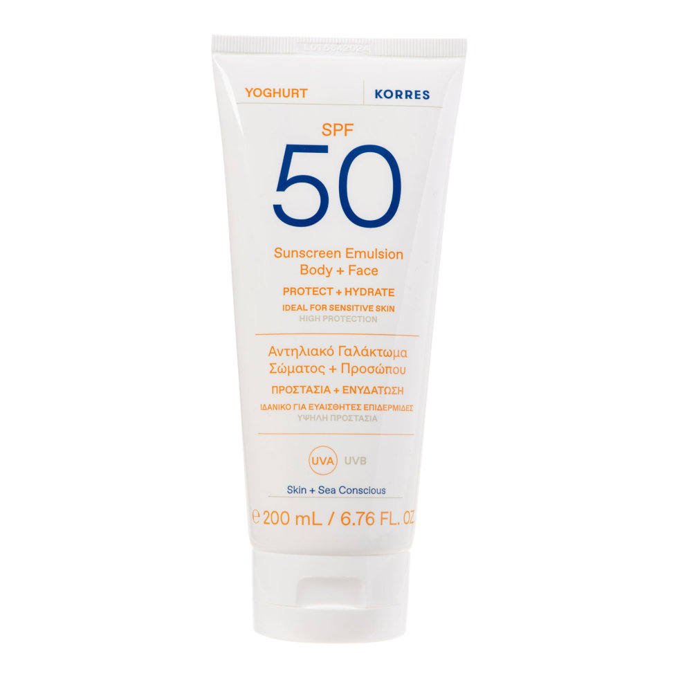 Korres Yoghurt Sunscreen Emulsion Body & Face SPF 50