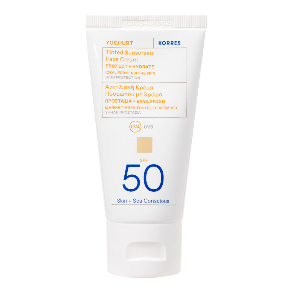 Korres Yoghurt Tinted Sunscreen Face Cream SPF 50