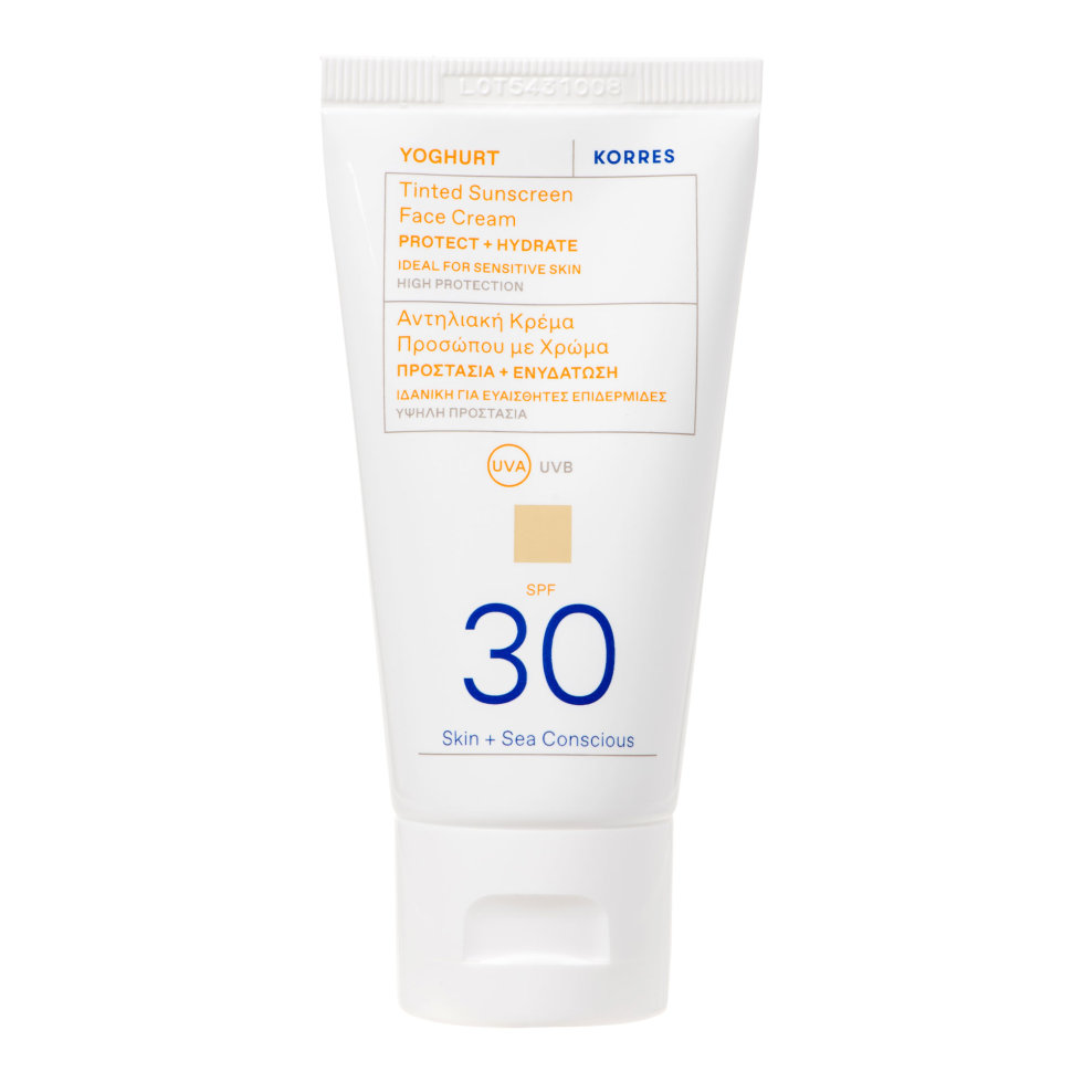 Korres Yoghurt Tinted Sunscreen Face Cream SPF 30