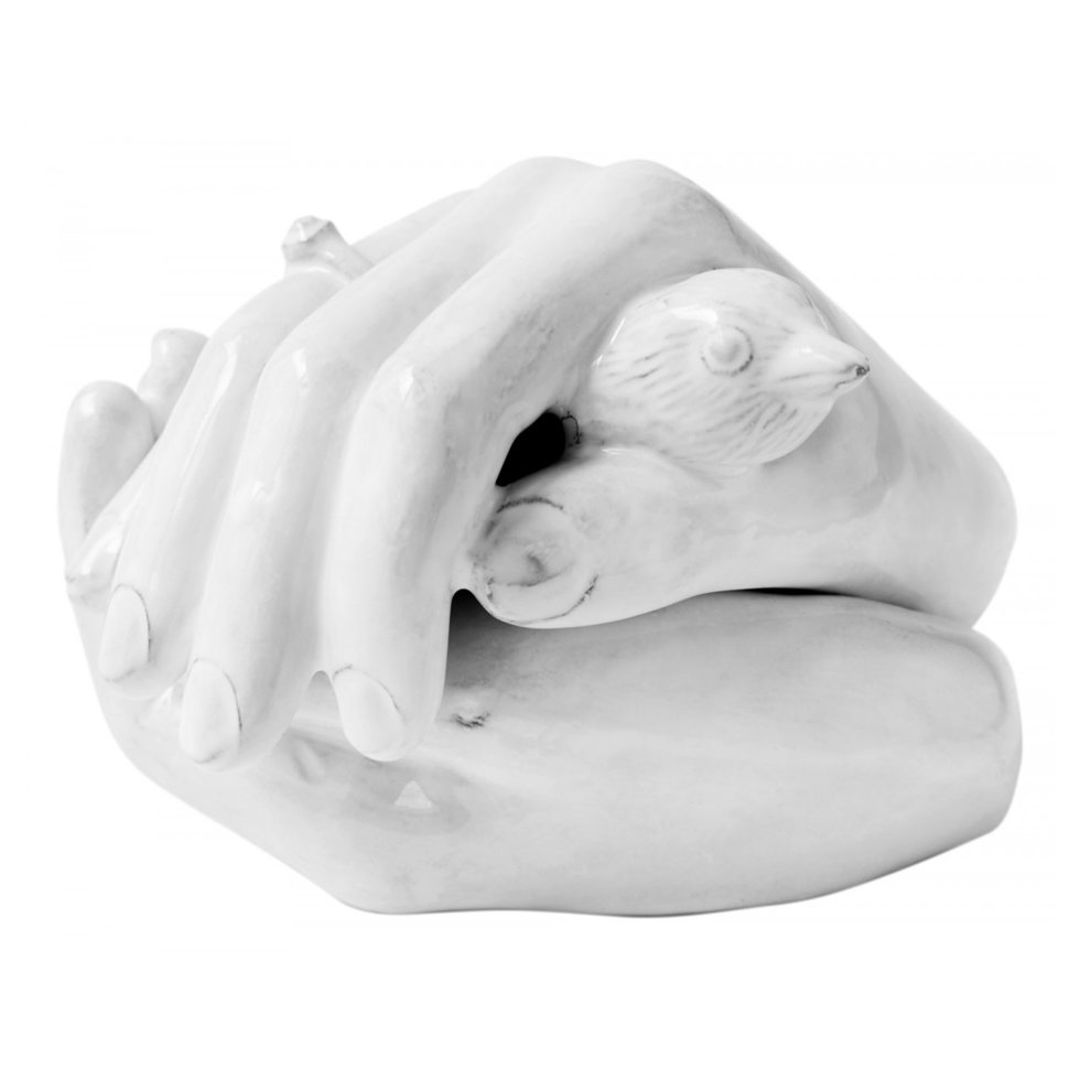 Astier De Villatte Serena Bird Box With White Ring