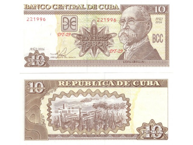 Kuba CUBA 10 Pesos 2016 UNC, P-117