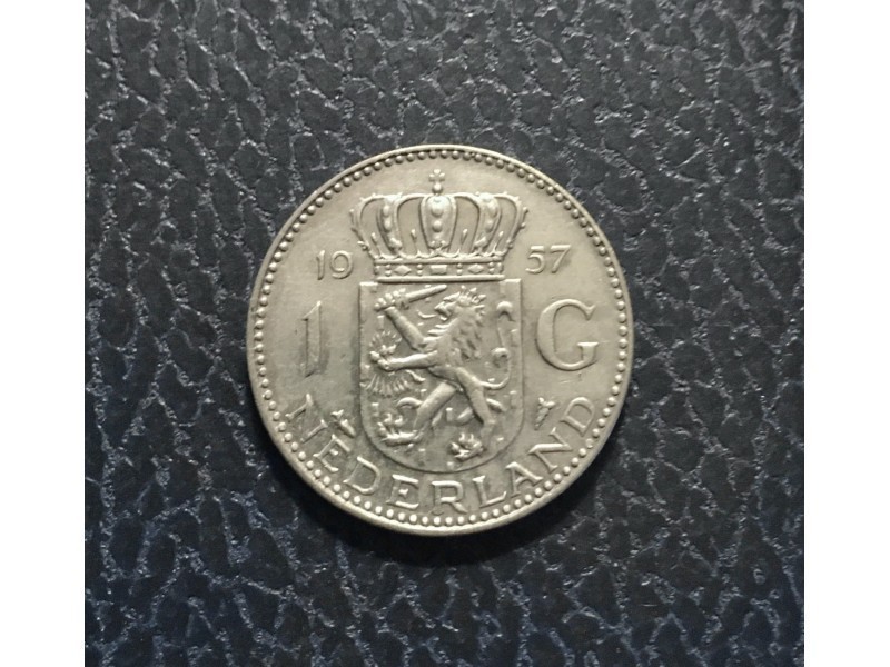 Holandija 1 gulden 1957 god XF+ srebro