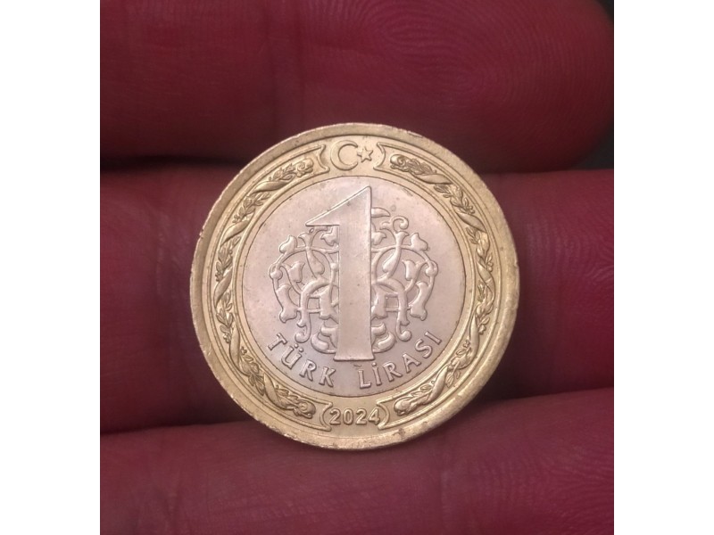 ** TURSKA - 1 LIRA 2024. ** - bimetal