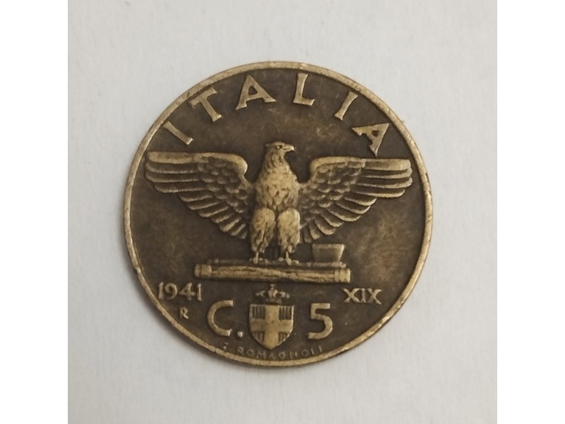 ** ITALIJA - 5 CENTESIMI 1941. **