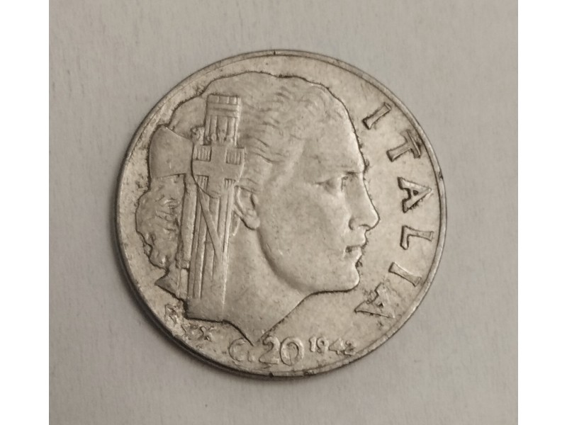 ** ITALIJA - 20 CENTESIMI 1942. **