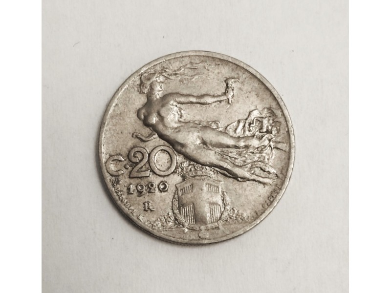 ** ITALIJA - 20 CENTESIMI 1920. **