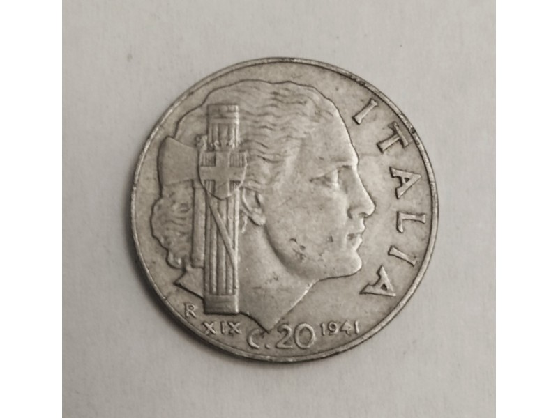 ** ITALIJA - 20 CENTESIMI 1941. **