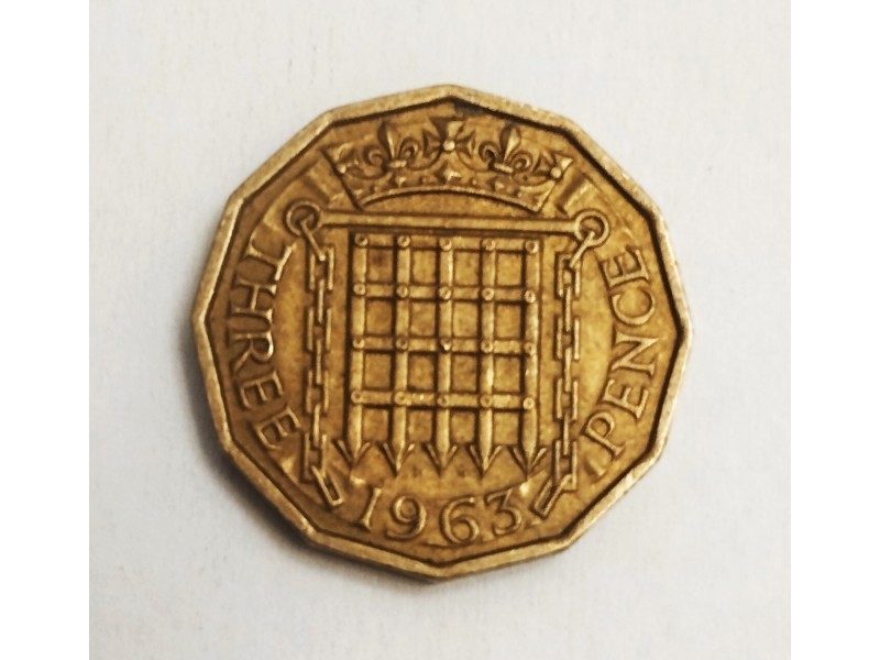 ** BRITANIJA - 3 PENCE 1963 **