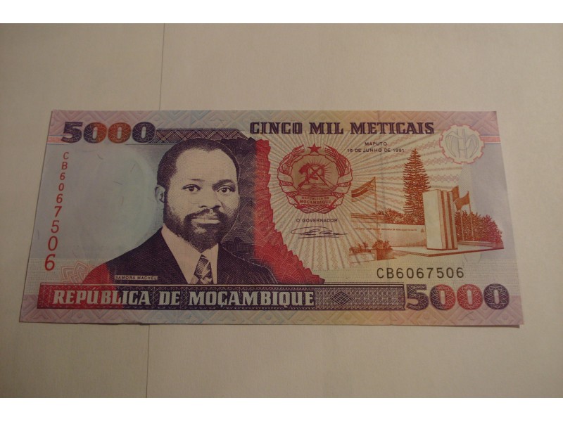 MOZAMBIC - 5000 METICAIS - 1991