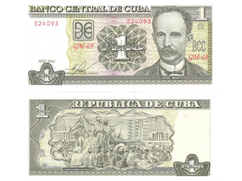 Kuba CUBA 1 Peso 2016 UNC, P-128