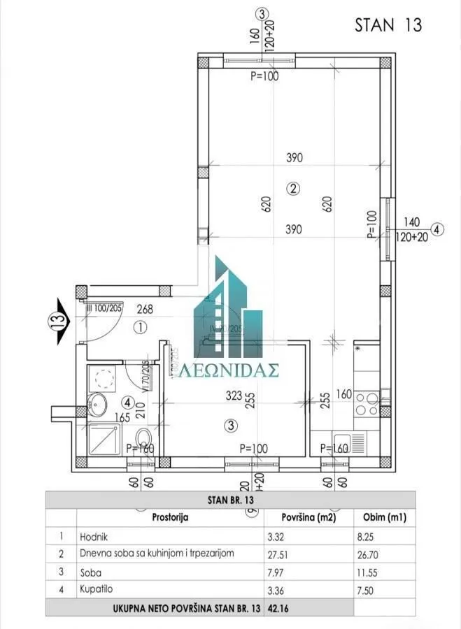 Prodaja, jednosoban stan, 42m2, Čair, Niš