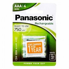 Baterije Panasonic HHR-4MVE/4BC, 750mAh, punj. Ready to use