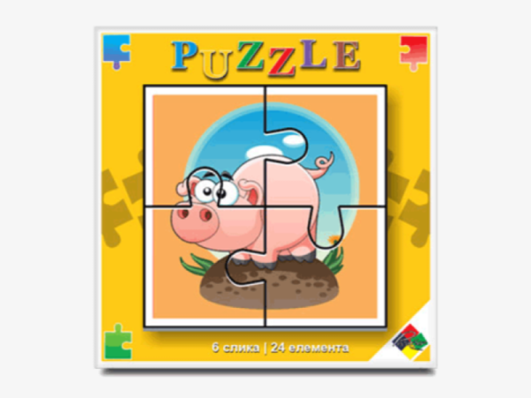 Edukativne puzzle 6/24 DOMAĆE ŽIVOTINJE