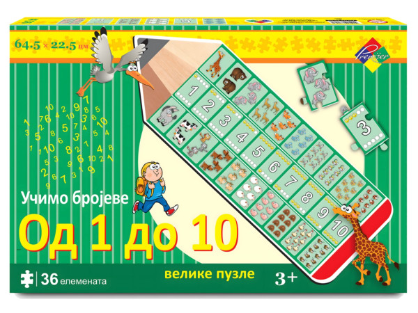 Edukativne puzzle OD 1 DO 10 olovka, 36 delova