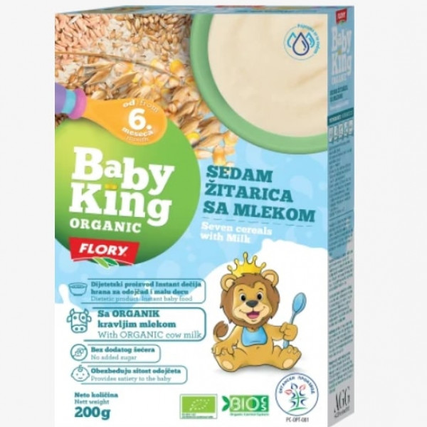 Baby King instant kaša sedam žit. organic 200g