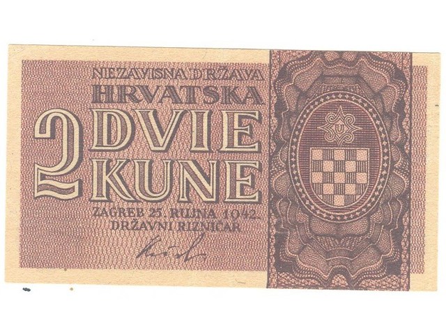 Hrvatska NDH 2 kuna 1942