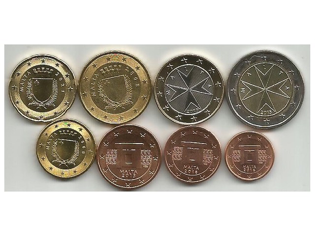 Malta 2008-2019. Kompletan set euro kovanica UNC