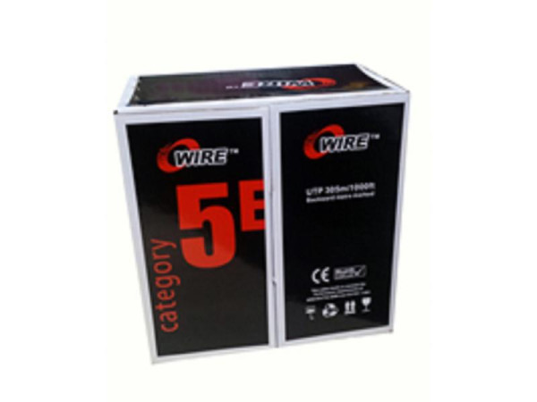 LAN UTP kabl OWIRE Cat5E Solid/CCA/0,5mm/Sivi/305m